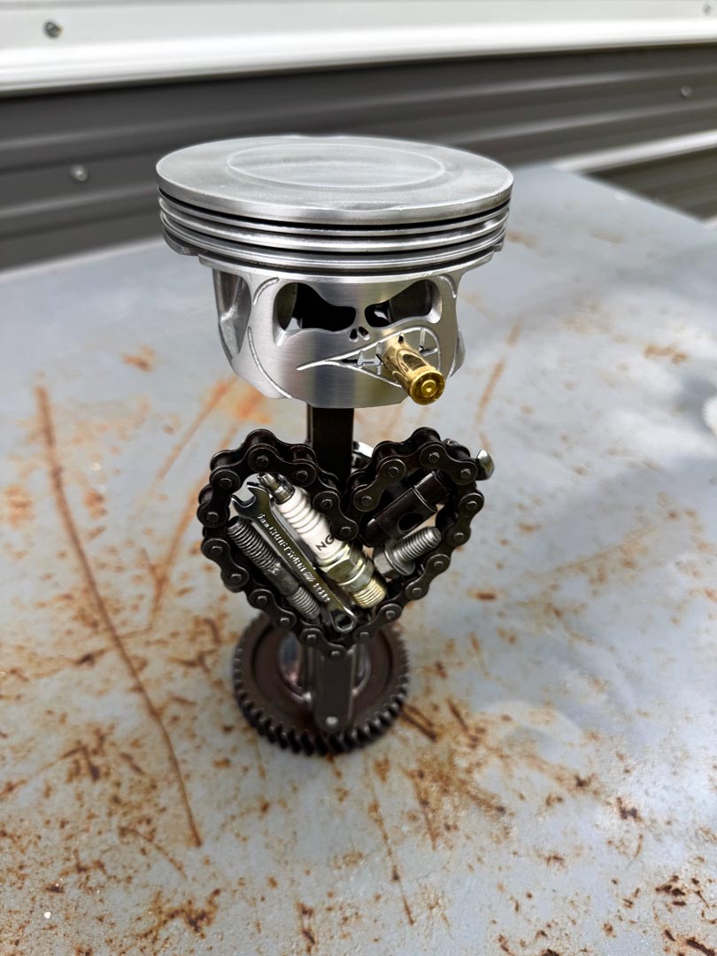 Carved Piston - Parts Heart - Metals By Morgan