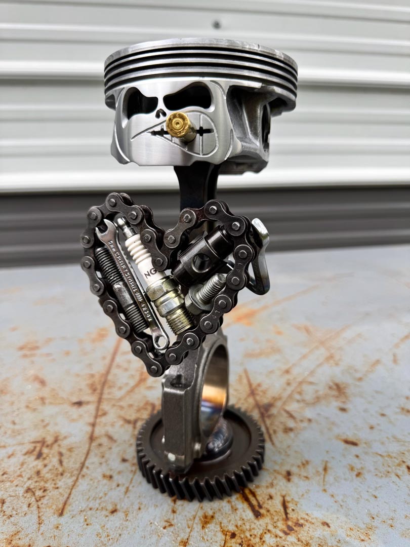 Carved Piston - Parts Heart - Metals By Morgan