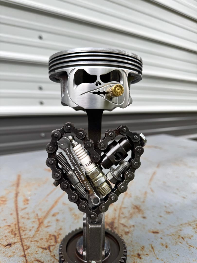 Carved Piston - Parts Heart - Metals By Morgan
