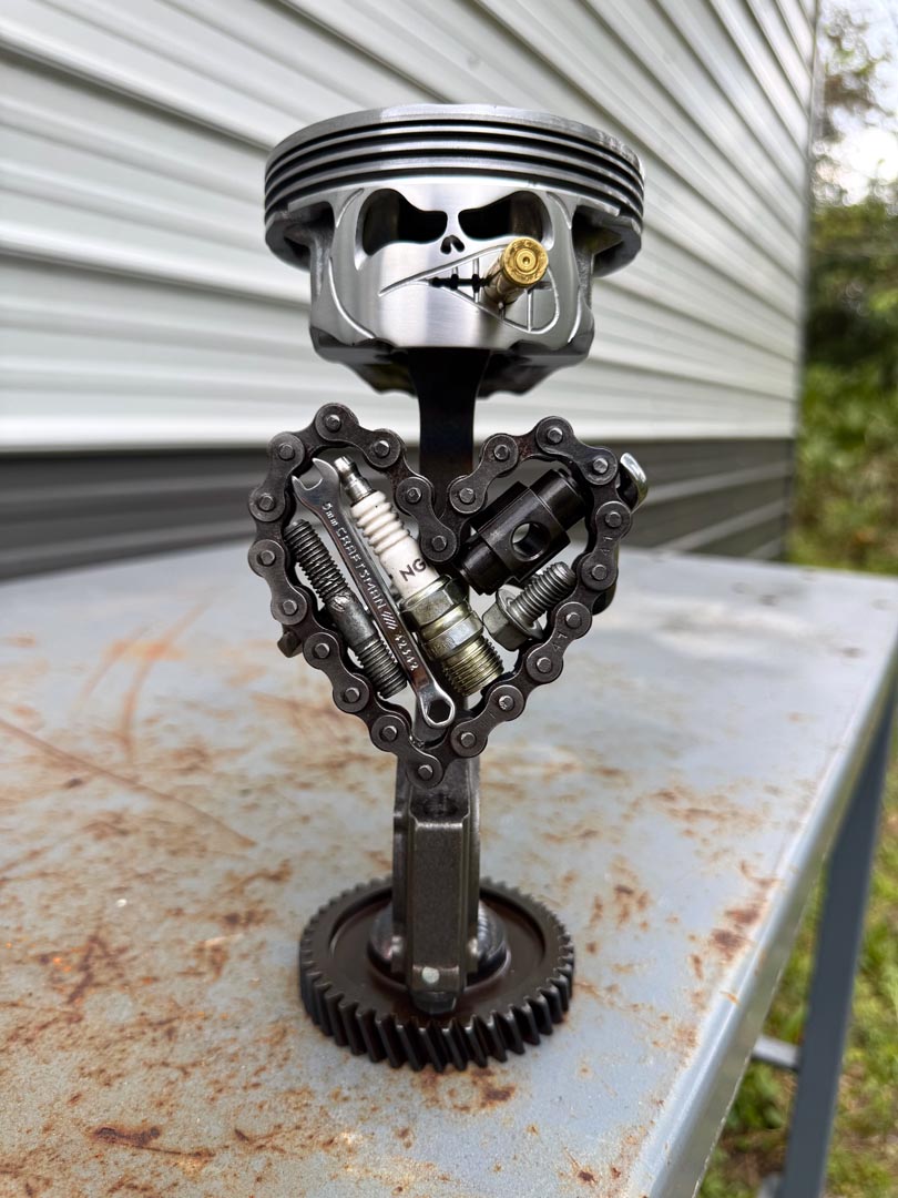 Carved Piston - Parts Heart - Metals By Morgan