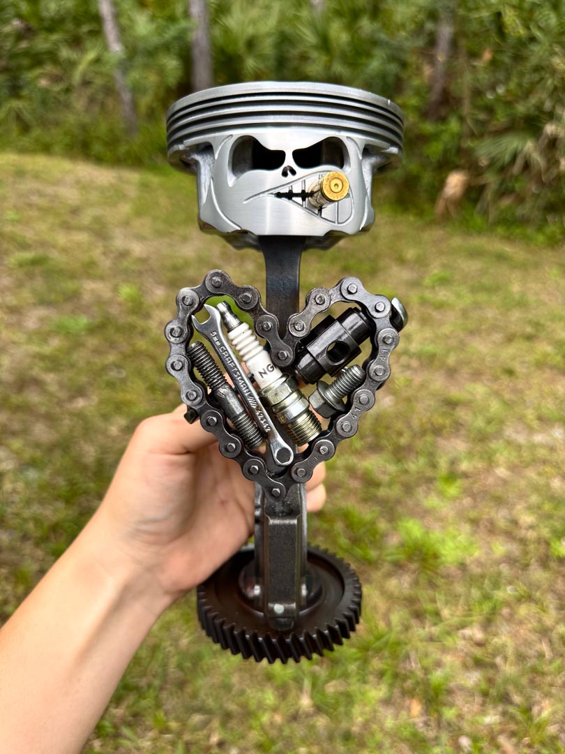 Carved Piston - Parts Heart - Metals By Morgan