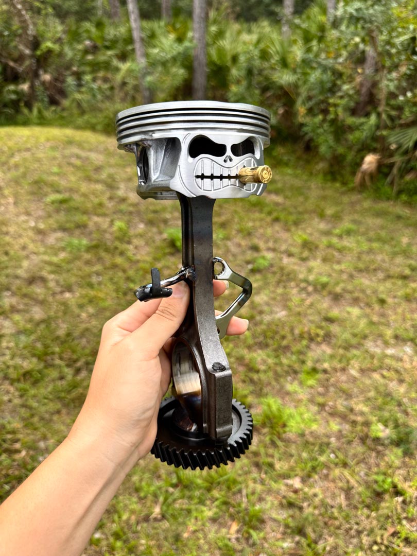 Carved Piston - Middle Finger - Metals By Morgan